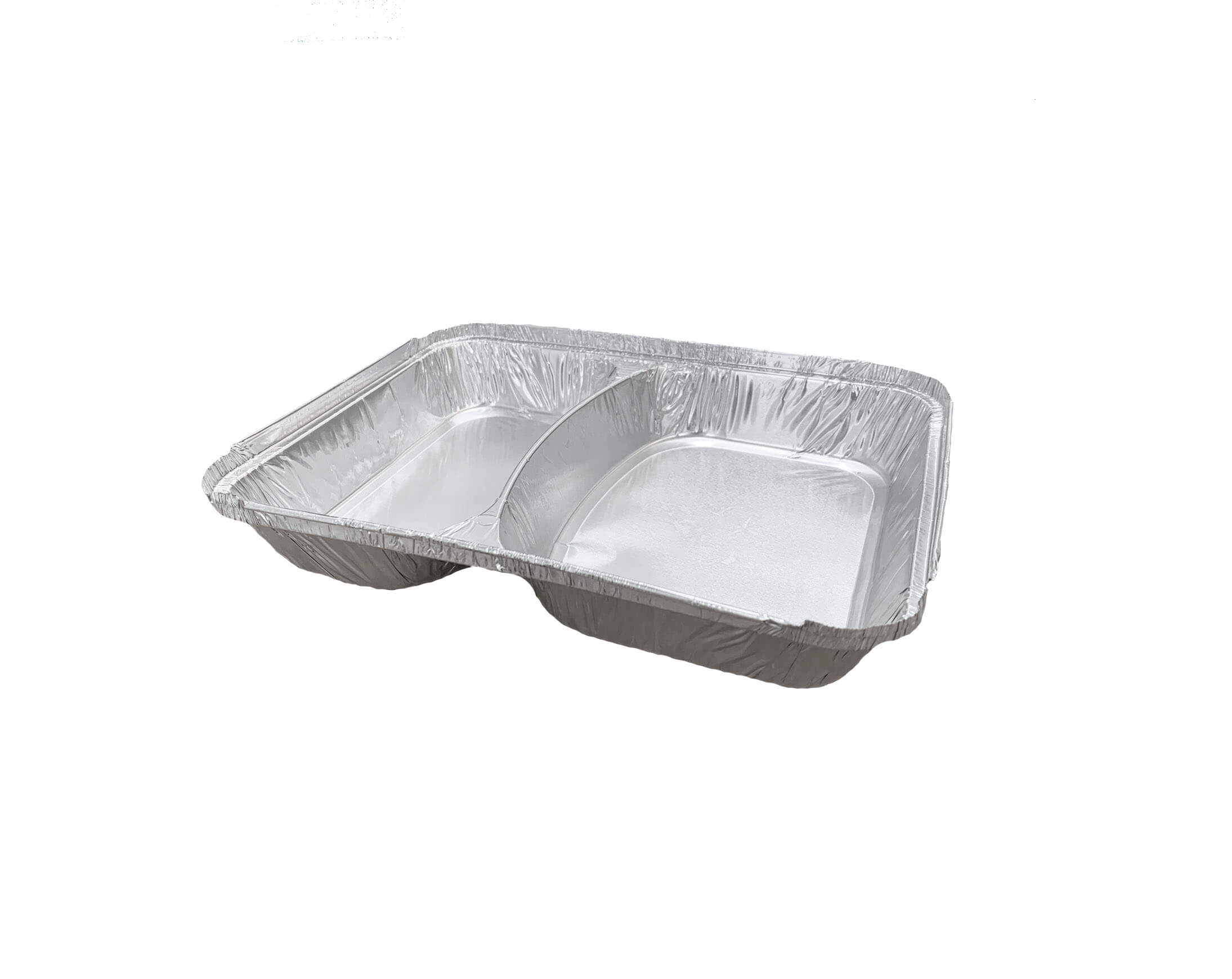 Caserole aluminiu 2 compartimente, 1.125 ml, 23 x 17,5 x 3,5 cm, 100 b ...